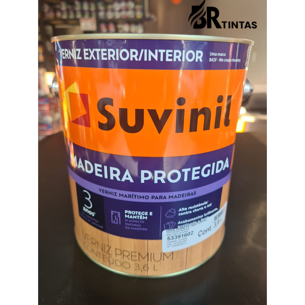SUVINIL VERNIZ MARÍTIMO PARA MADEIRAS INCOLOR 3,6LTS | Shopee Brasil