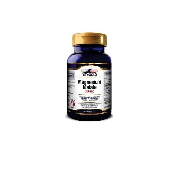 Vitgold Magnesio malate 350mg Vitgold 60 CPS | Shopee Brasil