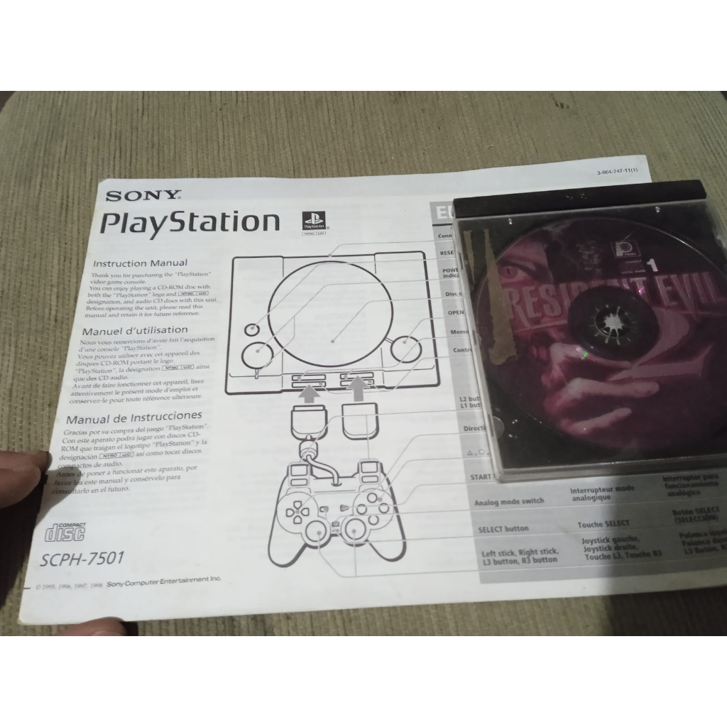 Manual ps1 fat + Jogo | Shopee Brasil