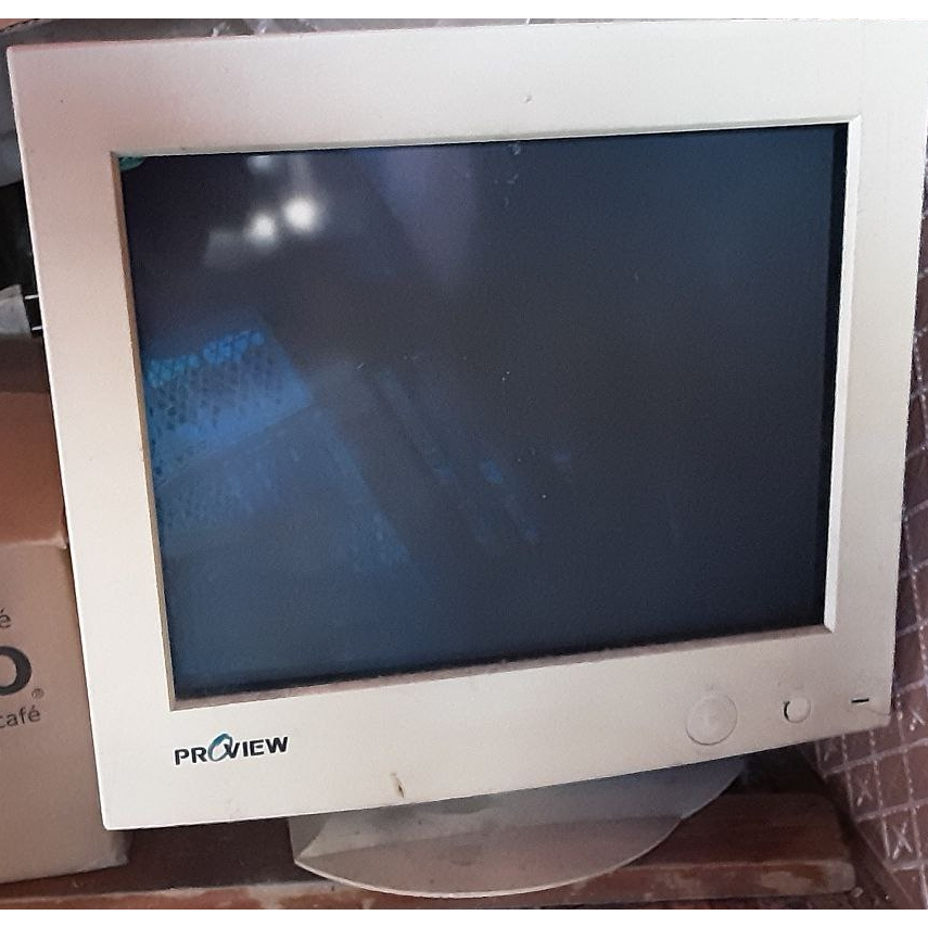 Monitor retro tubo crt Proview 17" Funcionando | Shopee Brasil