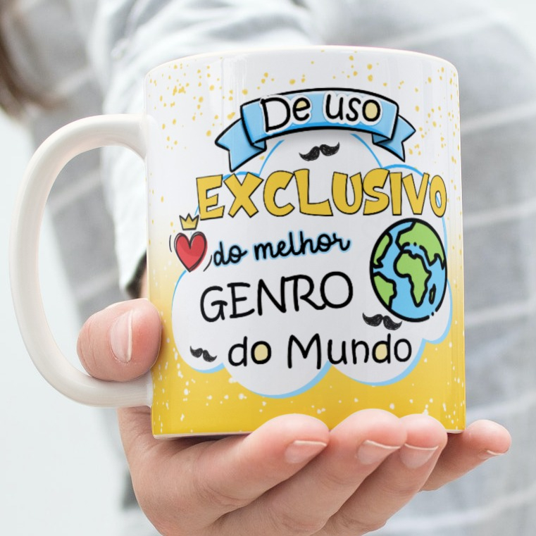 Caneca Porcelana DE USO EXCLUSIVO DO MELHOR GENRO DO MUNDO - ZLprint ...