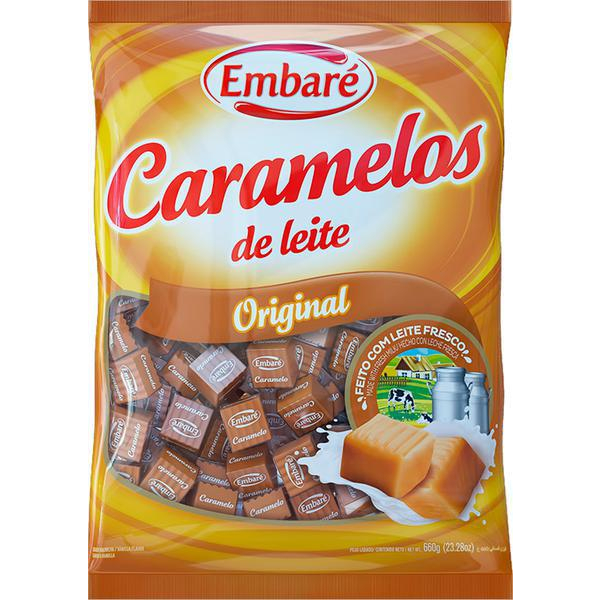 1 Pacote Bala Caramelo Leite Caramelo ao leite Bala ao leite de ...
