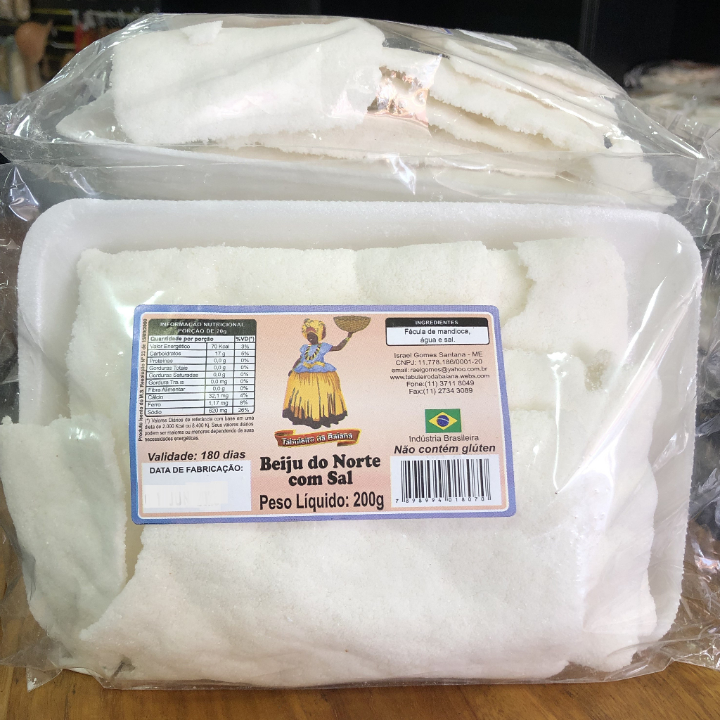 Beiju do Norte com Sal 200g - Tabuleiro da Baiana | Shopee Brasil