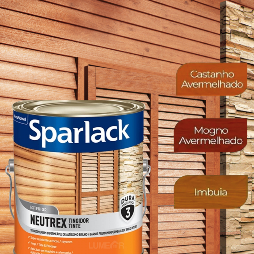 Verniz Sparlack Para Madeiras 900ml- Sparlack 1/4 Castanho Avermelhado ...