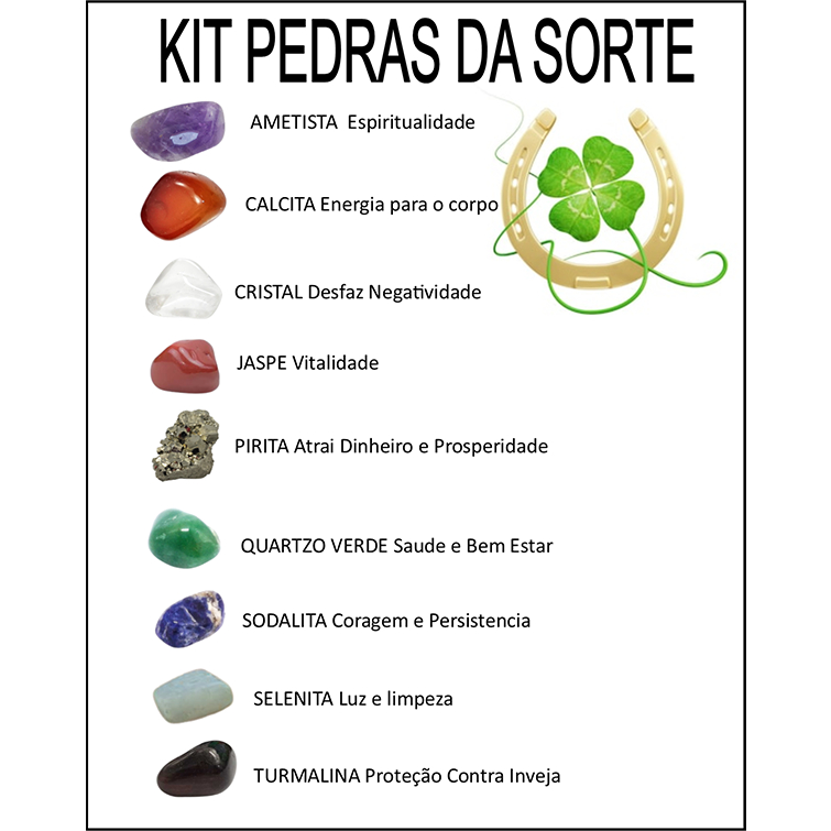 PEDRA CRISTAL NATURAL - KIT DA SORTE | Shopee Brasil