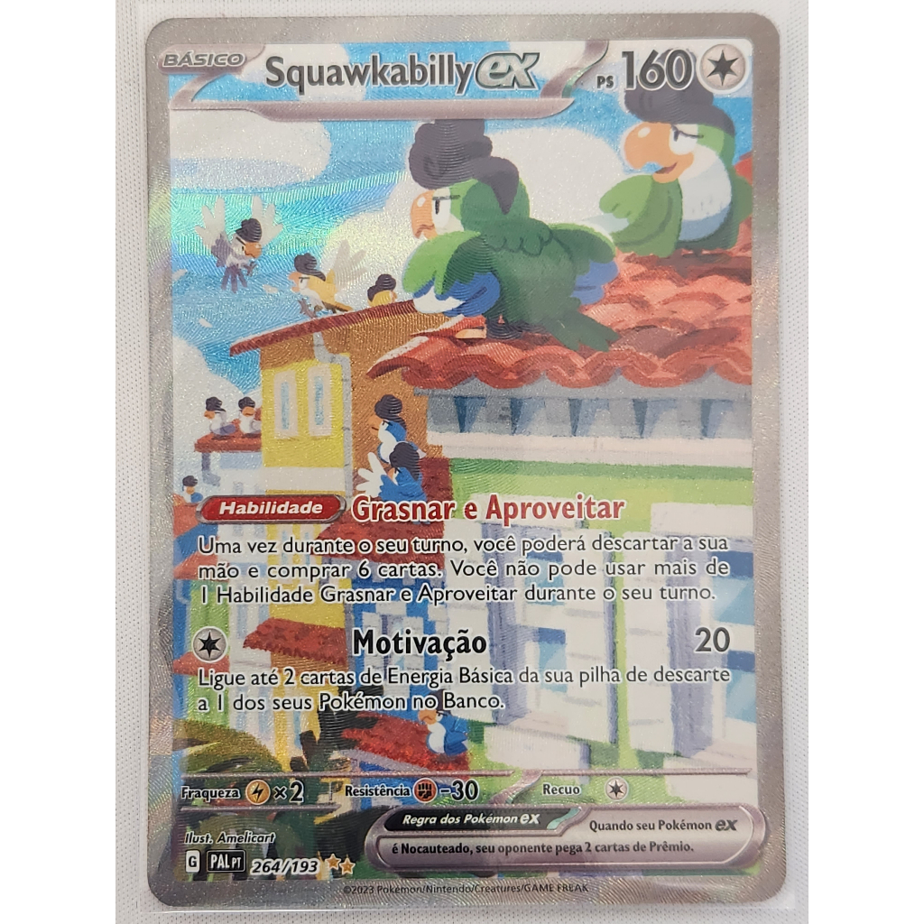 Carta Pokemon Squawkabilly ex (264/193) PAL | Shopee Brasil