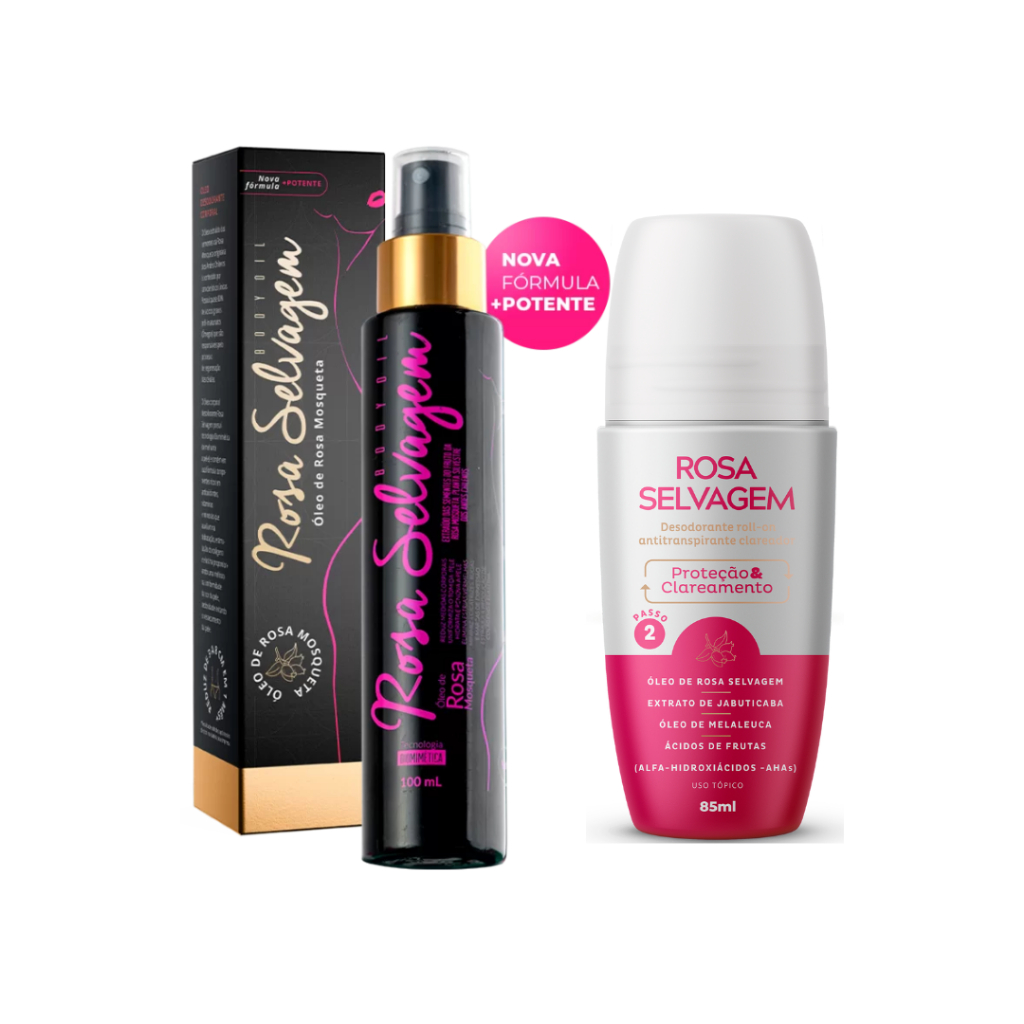 Kit Rosa Selvagem Clareador De Pele + Desodorante | Shopee Brasil