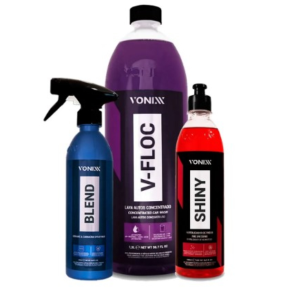 KIT VONIXX BLEND SPRAY 500ML + V-FLOC 1,5L + SHINY 500ML | Shopee Brasil