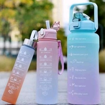 Kit Garrafa Motivacional Academia Fitness 2000ml 900ml 500ml | Shopee Brasil