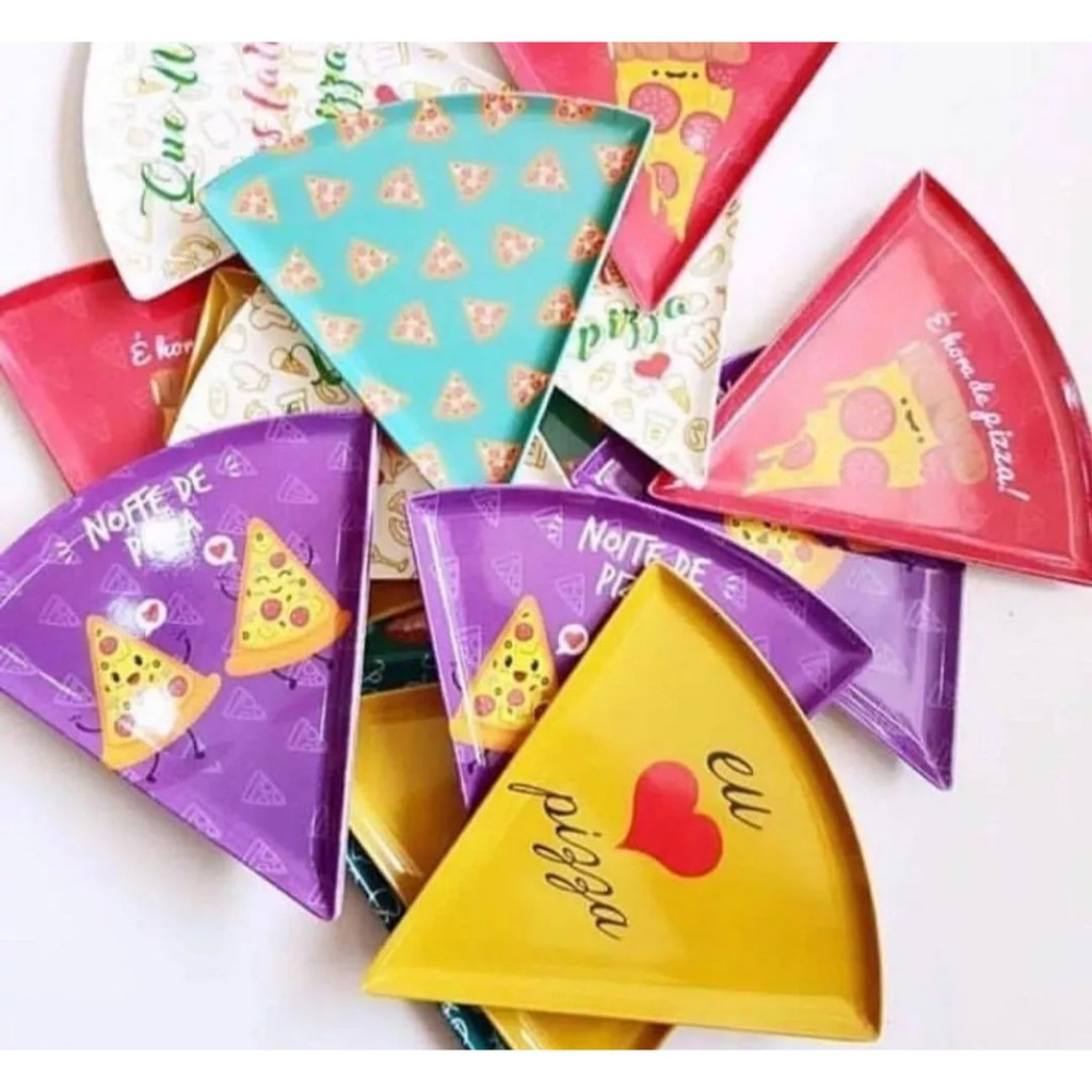 Prato De Pizza Triangular De Plástico | Shopee Brasil
