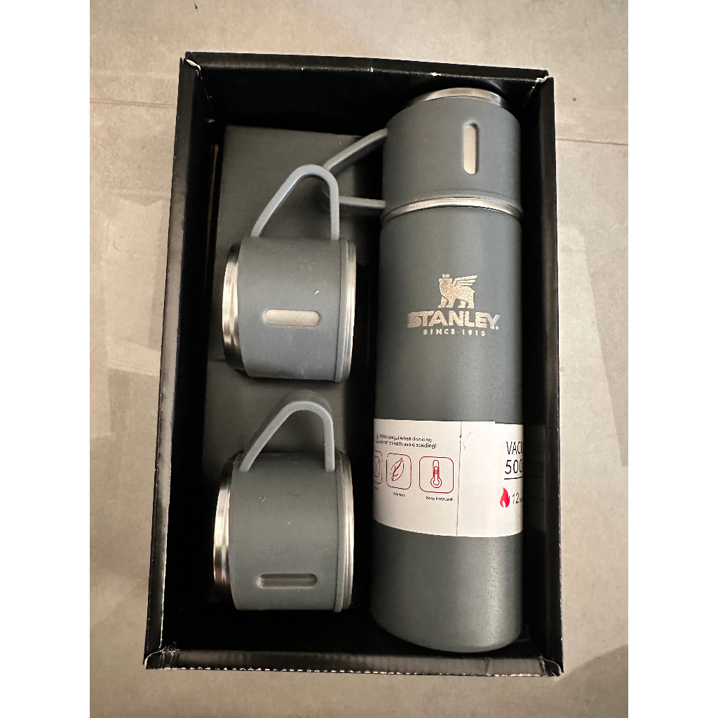 Kit térmico Stanley Garrafa + 2 copos stanley 500ml inox café cha ...