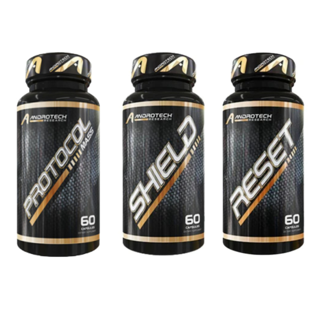 KIT SUPLEMENTO SARMS PROTOCOL + TPC SHIELD + TPC RESET - ANDROTECH RESEARCH | Shopee Brasil