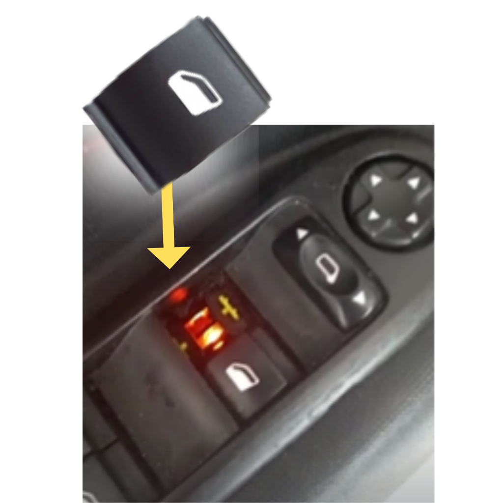 Tecla Capa Reparo Botão Vidro Elétrico Citroen C3 Tendance Aircross ...