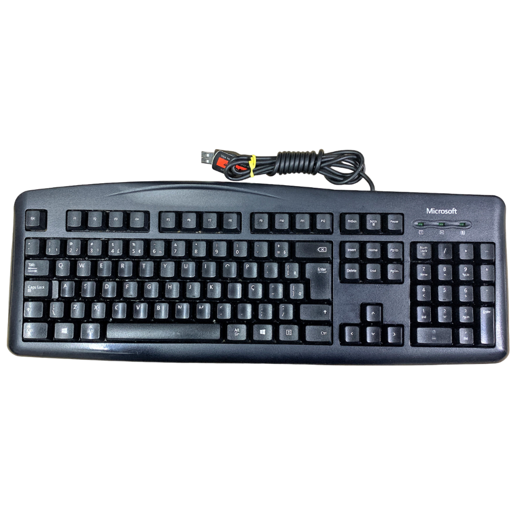 Teclado USB Microsoft Keyboard 200 Preto Computador PC | Shopee Brasil
