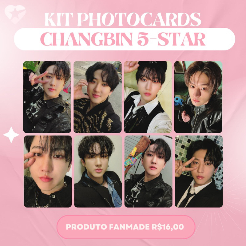 Kit Photocards Stray Kids skz Changbin ‘5-STAR’ | Shopee Brasil