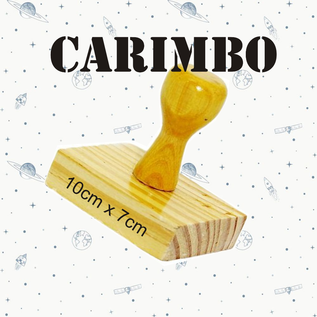 Carimbo Personalizado 10x7cm - CARIMBO DE MADEIRA | Shopee Brasil