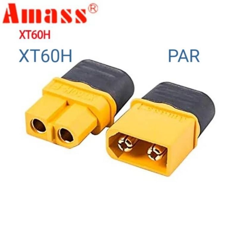 1 Par de Conectores XT60H Macho e Fêmea Dispensa Termo Retrátil P/ESC e Bateria Aeromodelos ...