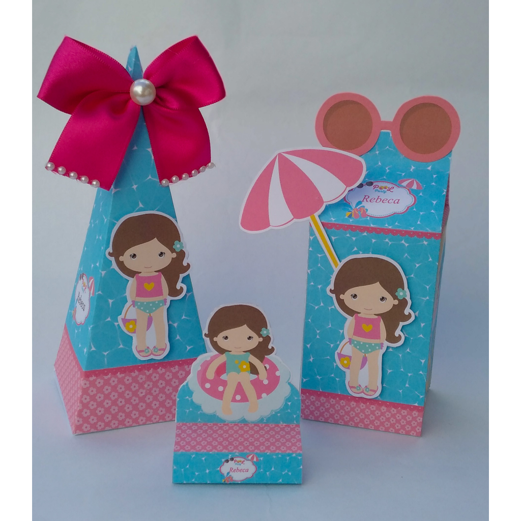 Kit Festa Pool Party / Lembrancinhas Personalizadas Pool Party / Kit ...