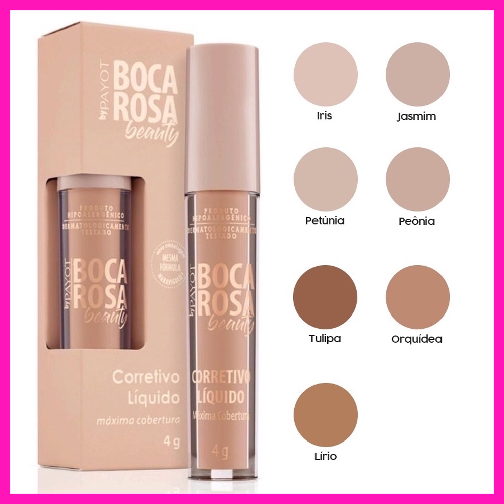 Boca Rosa Corretivo Líquido Máxima Cobertura By Payot | Shopee Brasil