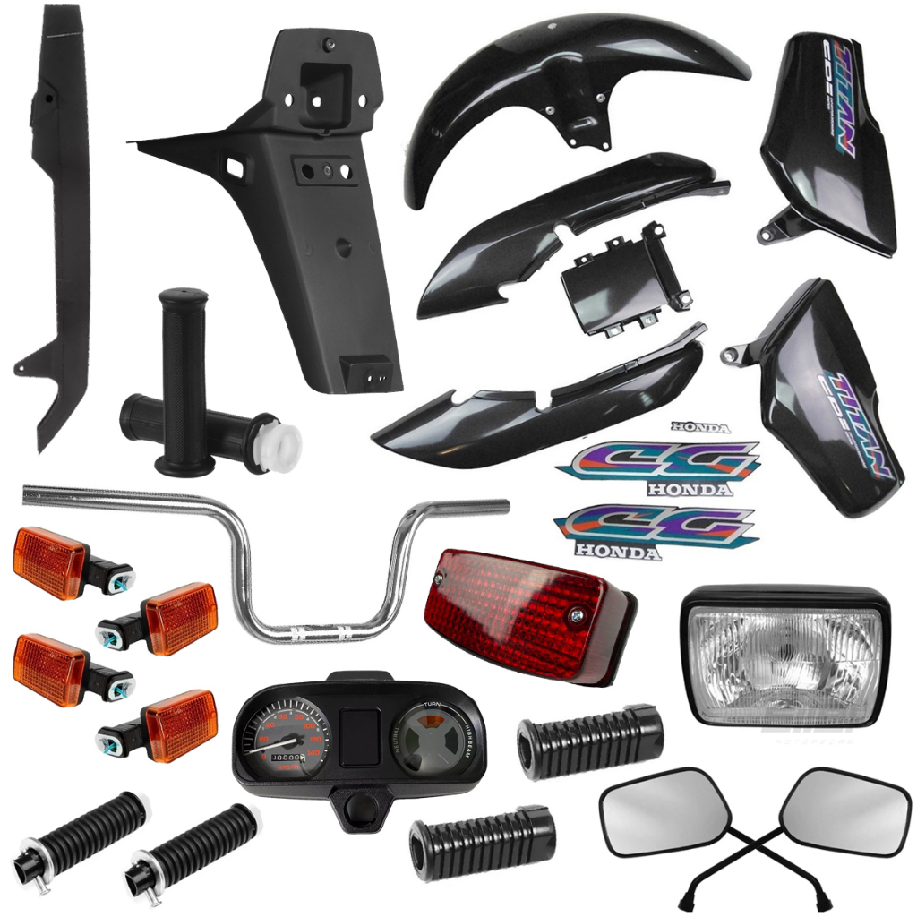 Kit Carenagem Completo Cg Titan 125 97 Cinza C/Adesivos | Shopee Brasil