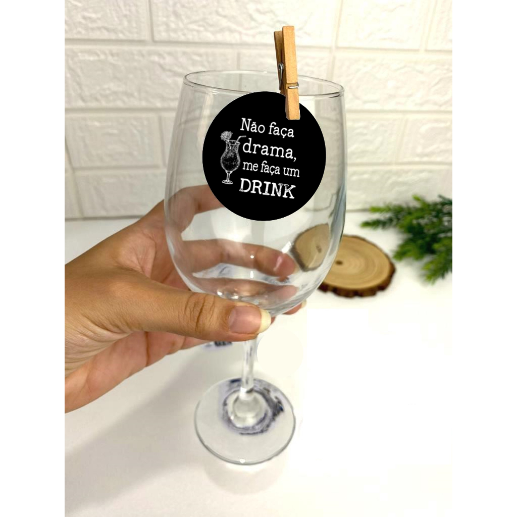 100 TAGs decorativa para taça (opção com mini pregador) - Tag divertida ...