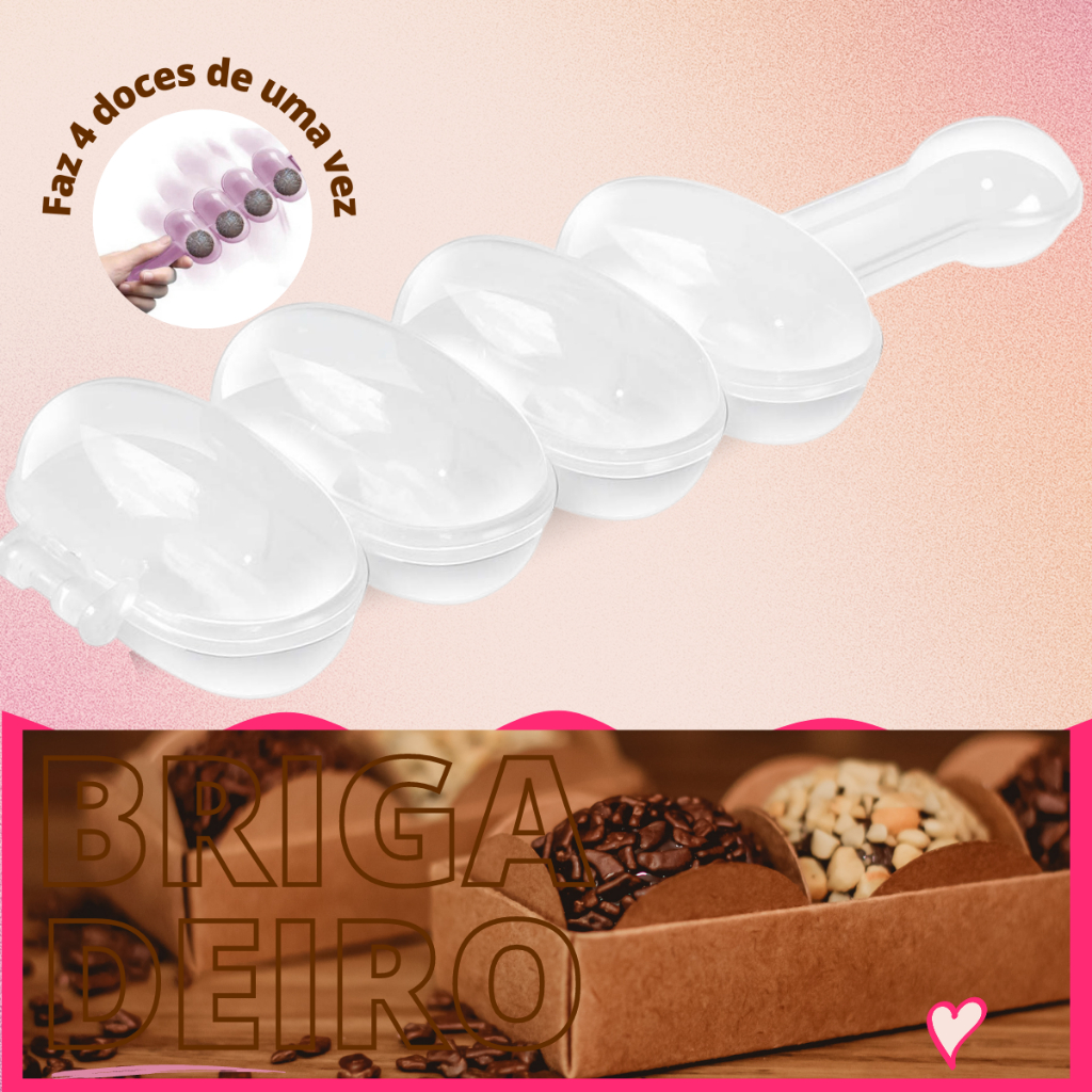 Maquina Manual de Bolear Brigadeiro Beijinhos Doces | Shopee Brasil