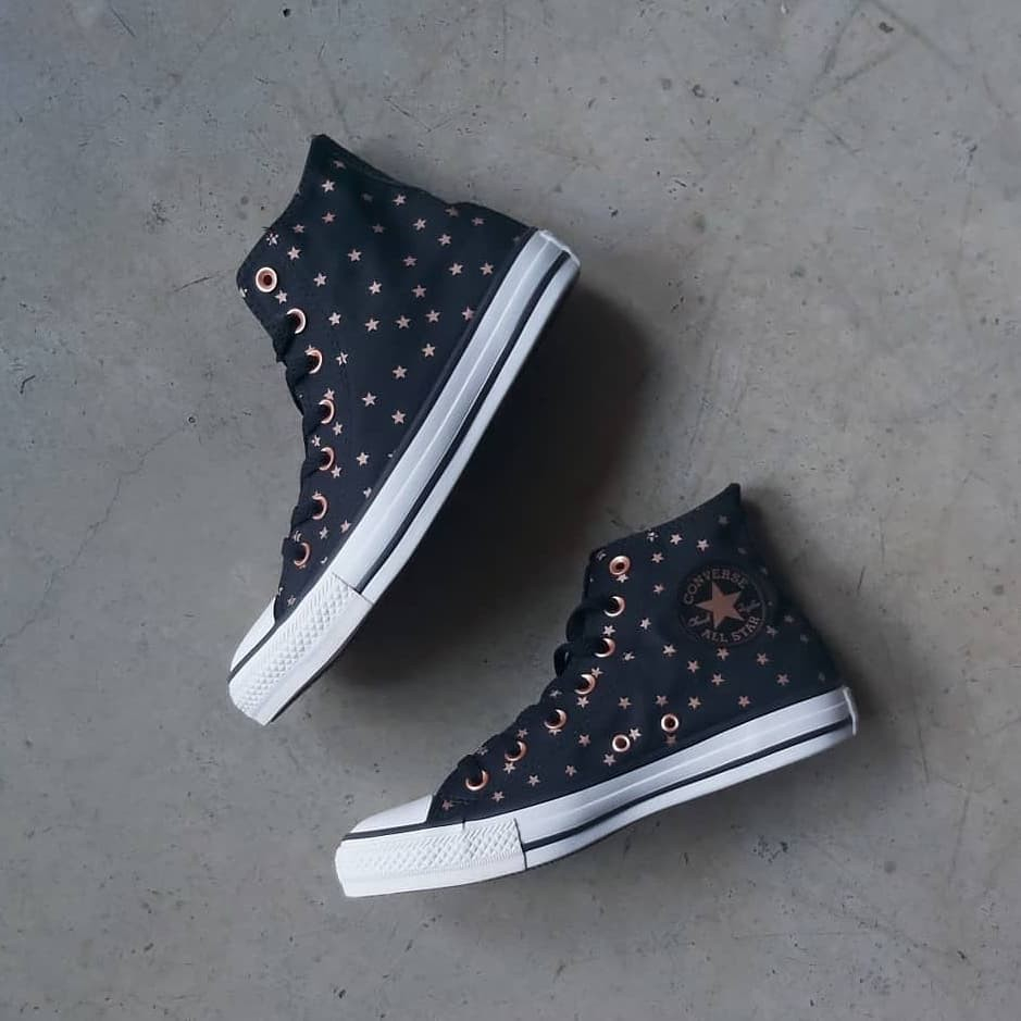 Tênis Feminino e Masculino Converse All Star Cano Alto pink - preto ...