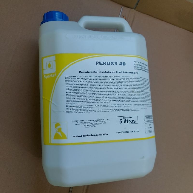 Peroxy 4D Detergente desinfetante hospitalar 5 Litros Spartan ...