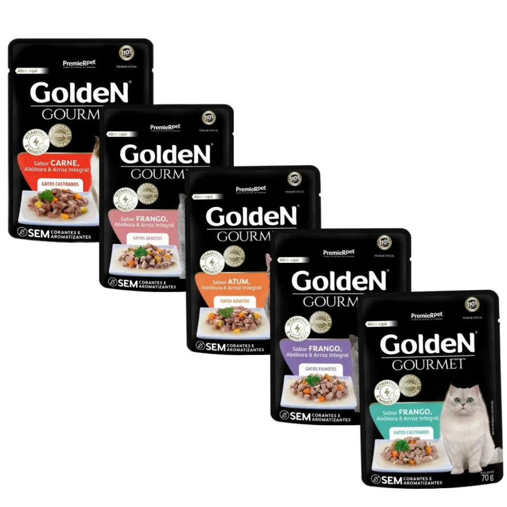 Sache Golden Gourmet Gatos | Shopee Brasil