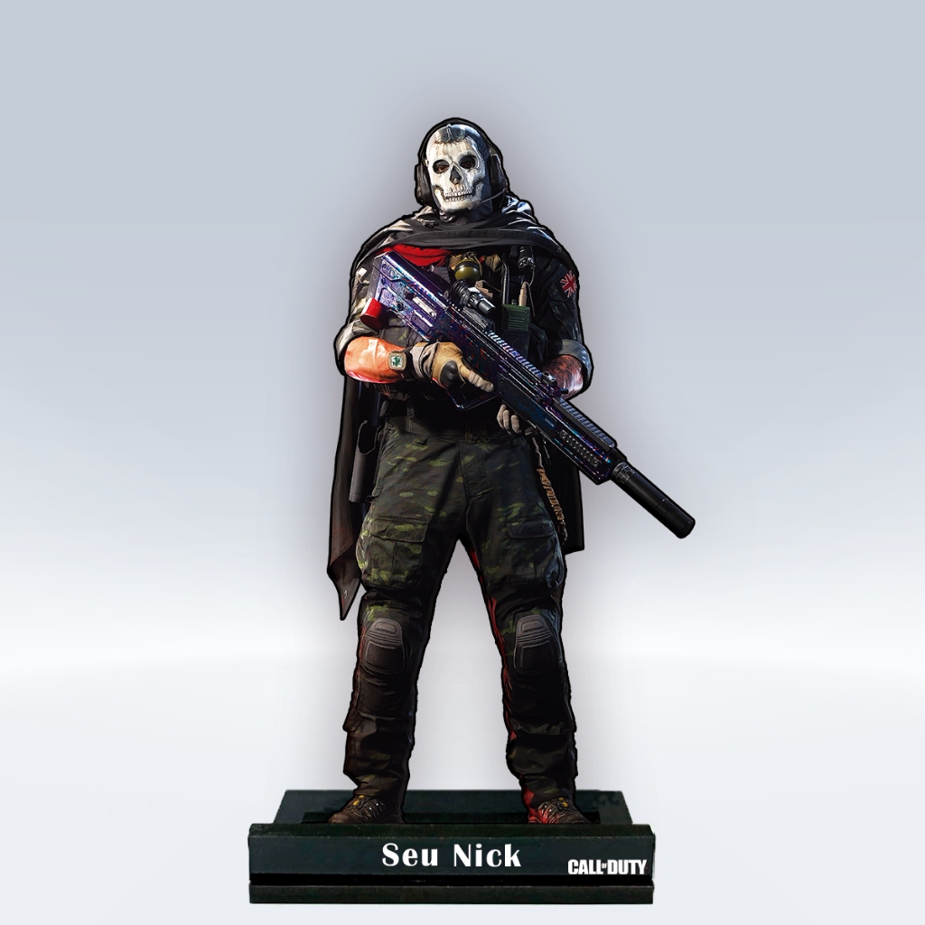 Operador Ghost Reckoner Call of Duty com ou sem nick MDF 22cm | Shopee ...