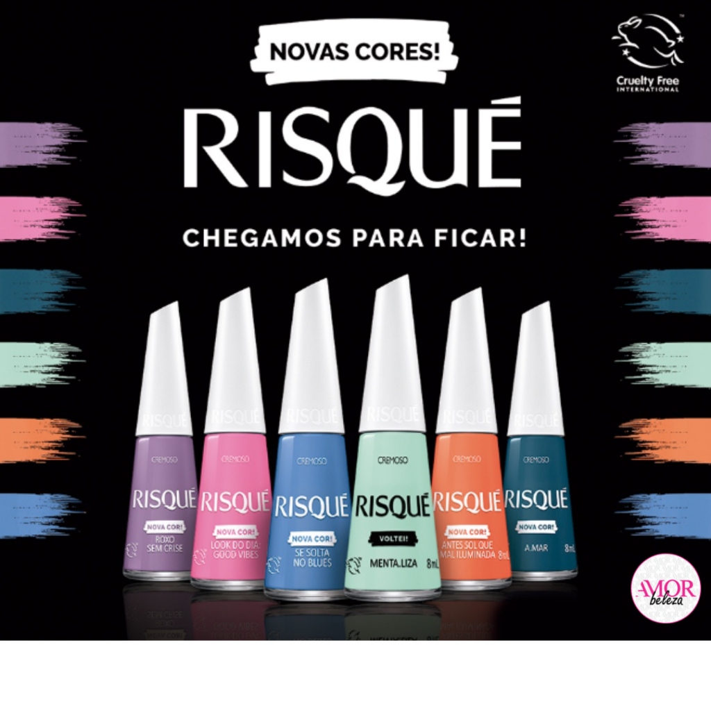Kit Esmaltes Nova Coleção Chegamos Para Ficar Risque Manicure c/6un ...