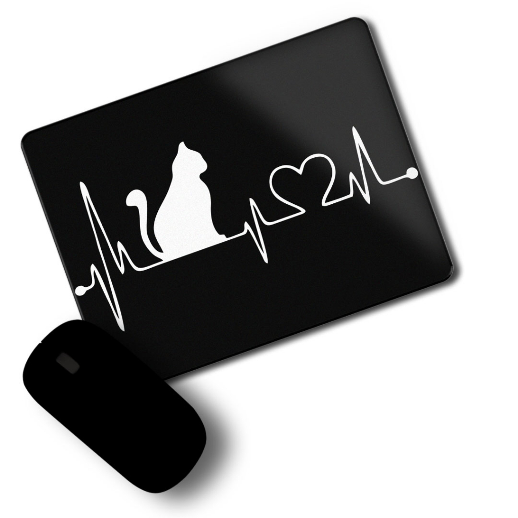 Mouse Pad Gato Personalizado Preto Batimentos de Gato | Shopee Brasil
