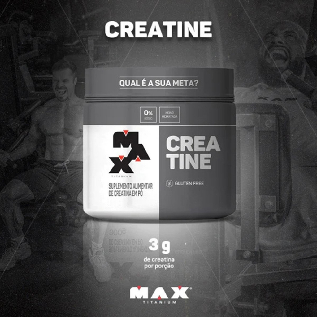 Creatina Pura Monohidratada - Max Titanium - 300g | Shopee Brasil