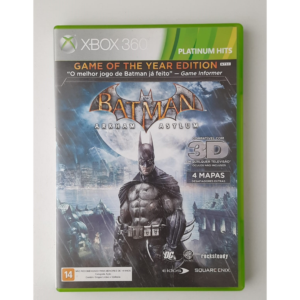 Batman Arkham Asylum Xbox 360 Original Em Mídia Física | Shopee Brasil