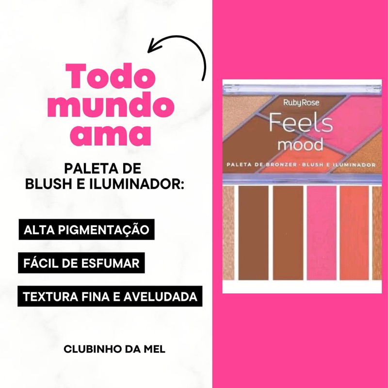 Paleta Multifuncional Ruby Rose Feels | Shopee Brasil