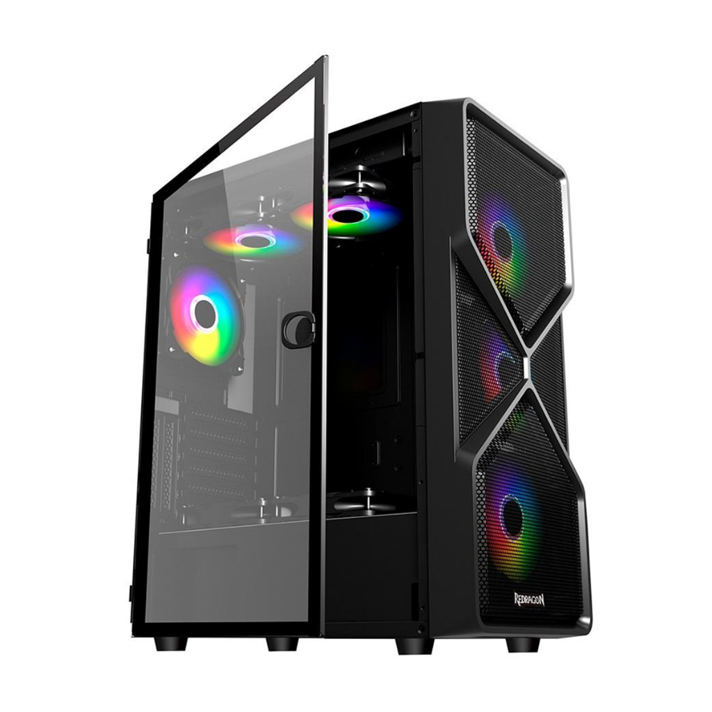 Gabinete Desktop Mid Tower Psu Cover Gamer Vidro Temperado Redragon ...