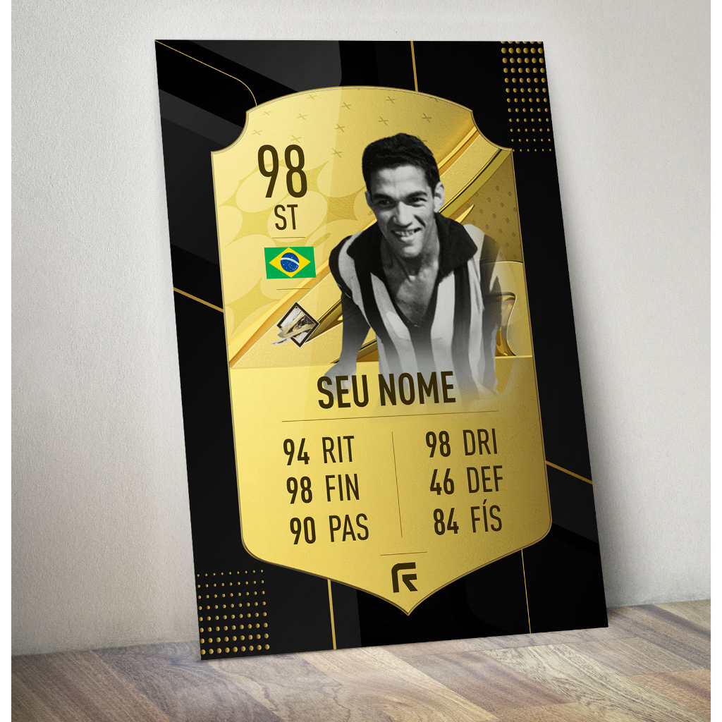 Placa Decorativa Personalizada Card Carta Fifa | Shopee Brasil