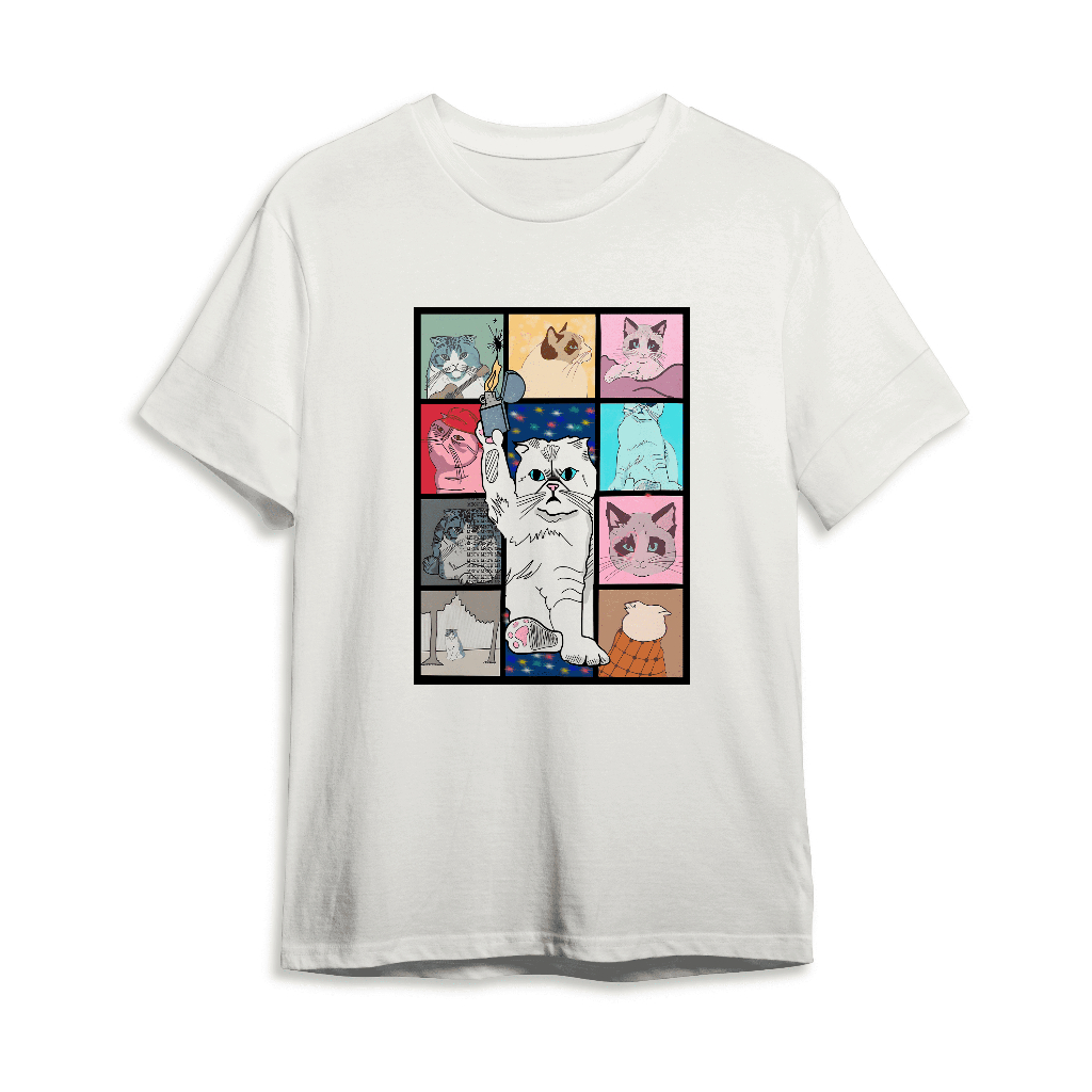 Camiseta Manga Curta Taylor Swift The Eras Tour Versão Gato Música Pop ...