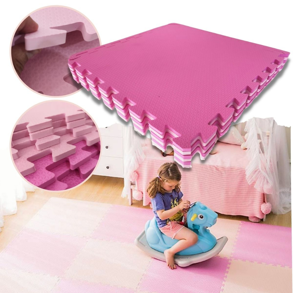 Kit 4 Tapete EVA Estilo Tatame Infantil 50x50x1cm 10mm + 8 Bordas Para ...