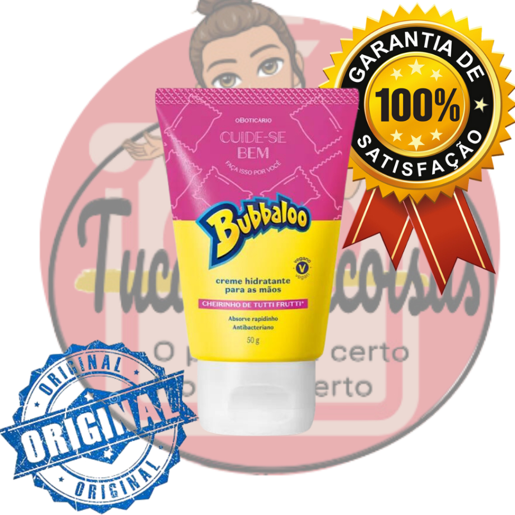 Creme para as mãos Bubbaloo, 50G O Boticário. | Shopee Brasil