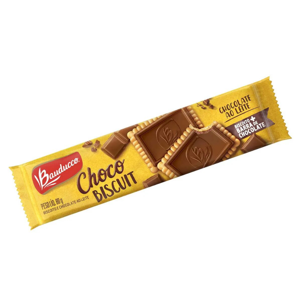 Choco Biscuit Chocolate ao leite Bauducco 80g | Shopee Brasil