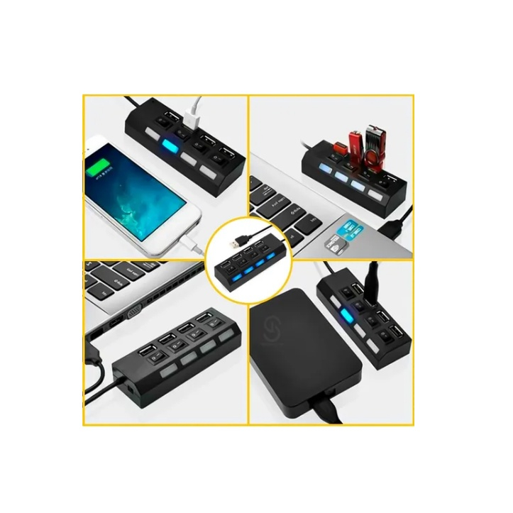 Hub Cabo Usb 3.0 Extensor 4 Portas High Speed Hd Pen Drive | Shopee Brasil