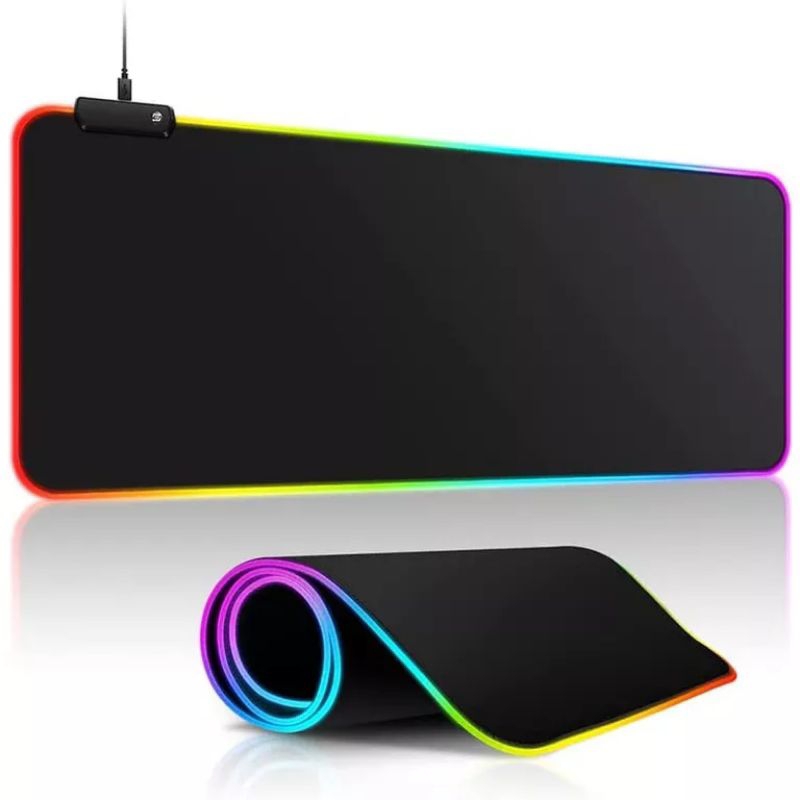 Mouse Pad Gamer Grande Speed Borda Led 7 Cores Rgb Impermeável 300mm X ...