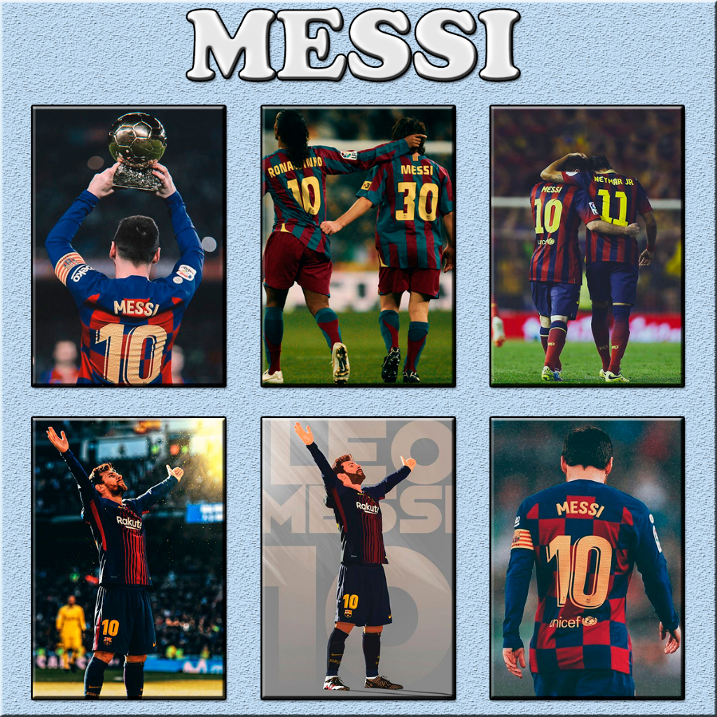 Placas Decorativas Messi Quadros M10 | Shopee Brasil