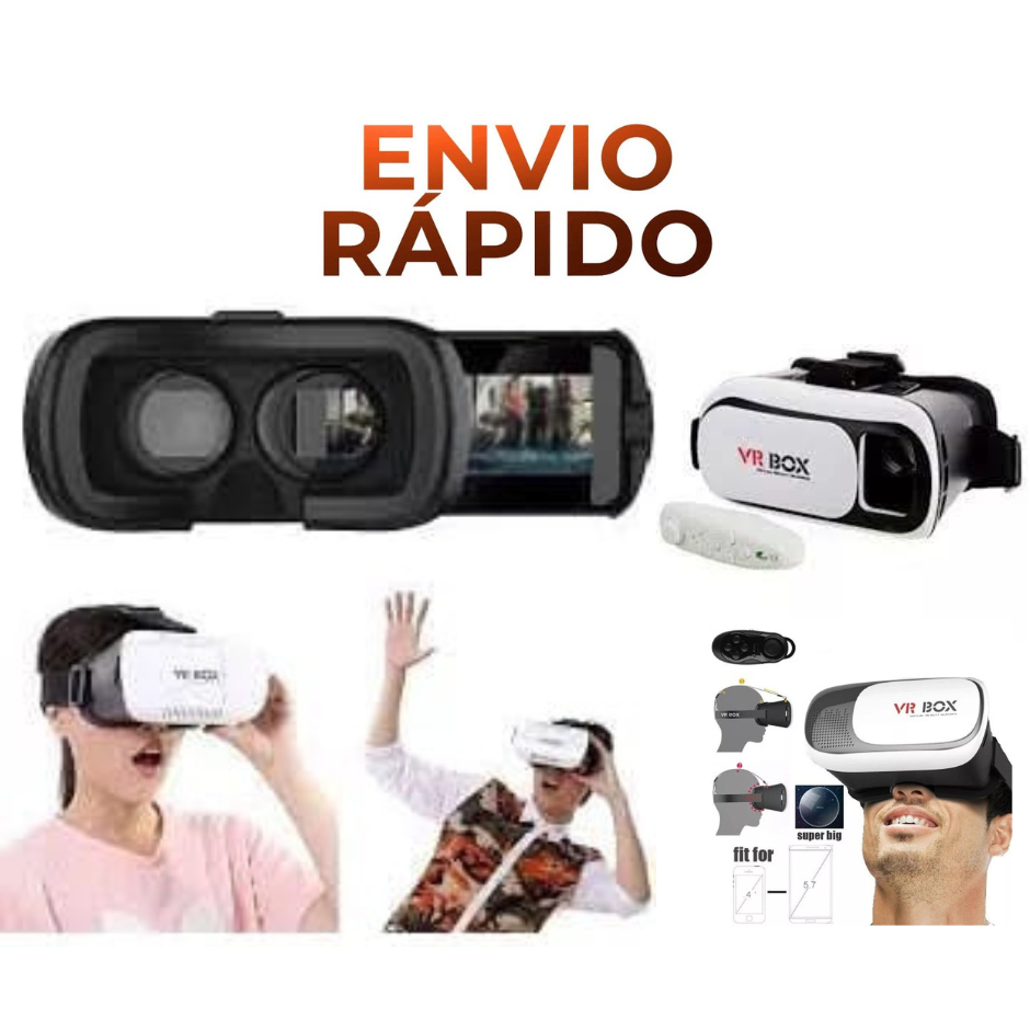 VR BOX Oculos Vr de Realidade Virtual 3D Virtual Controle Bluetooth V 2.0 Pronta Entrega ...