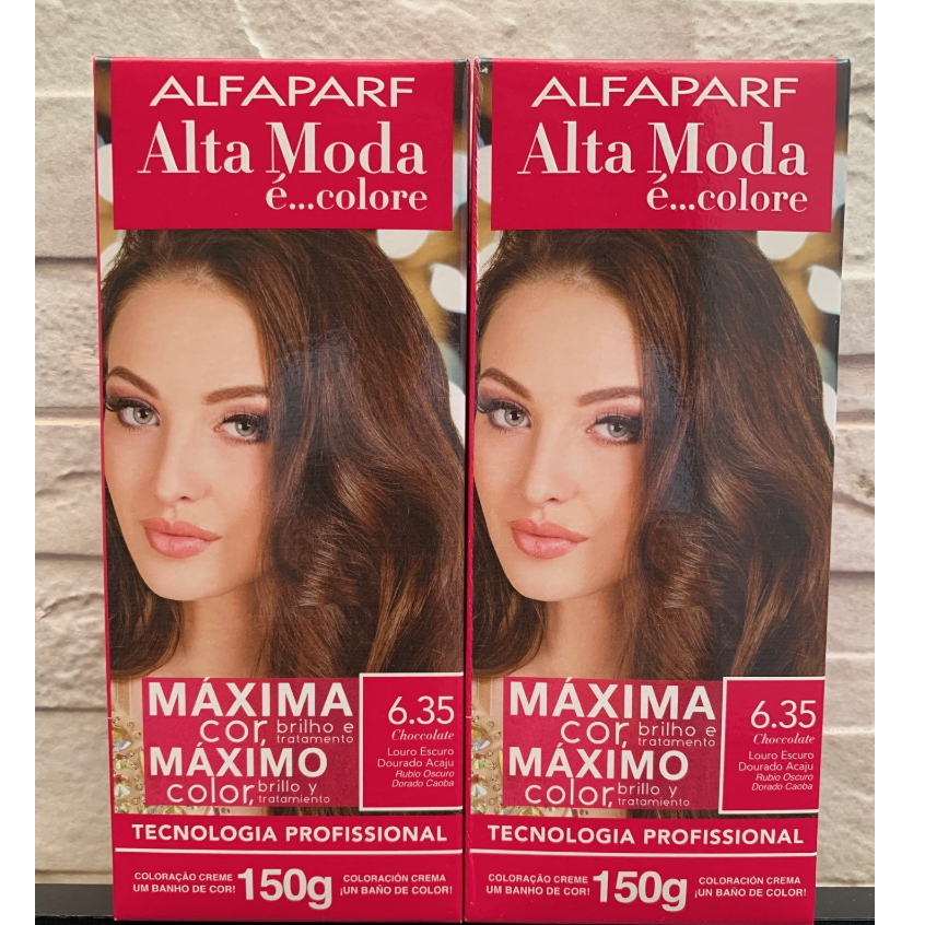 Kit Tintura Alta Moda 2 und Cor 6.35 Louro Escuro Dourado Acaju 150g ...