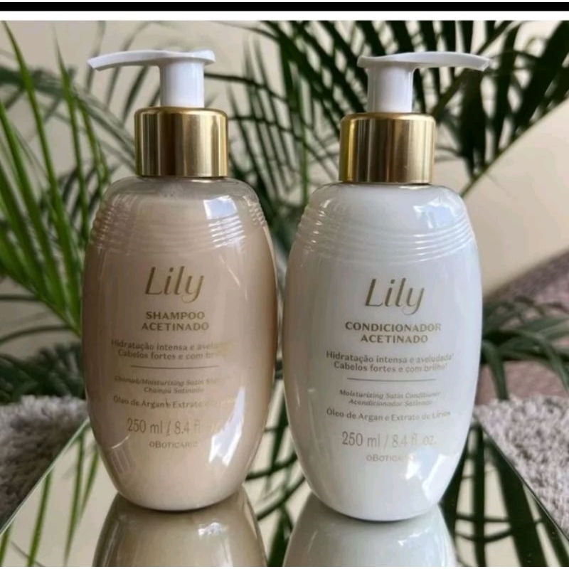 combo Lily acetinado: shampoo 250ml+condicionador 250ml | Shopee Brasil