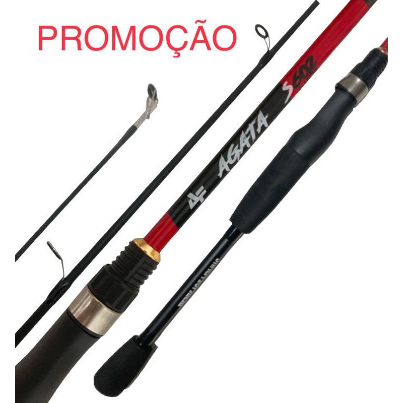 Vara Pesca Molinete Agata Albatroz 2p Carbono | Shopee Brasil