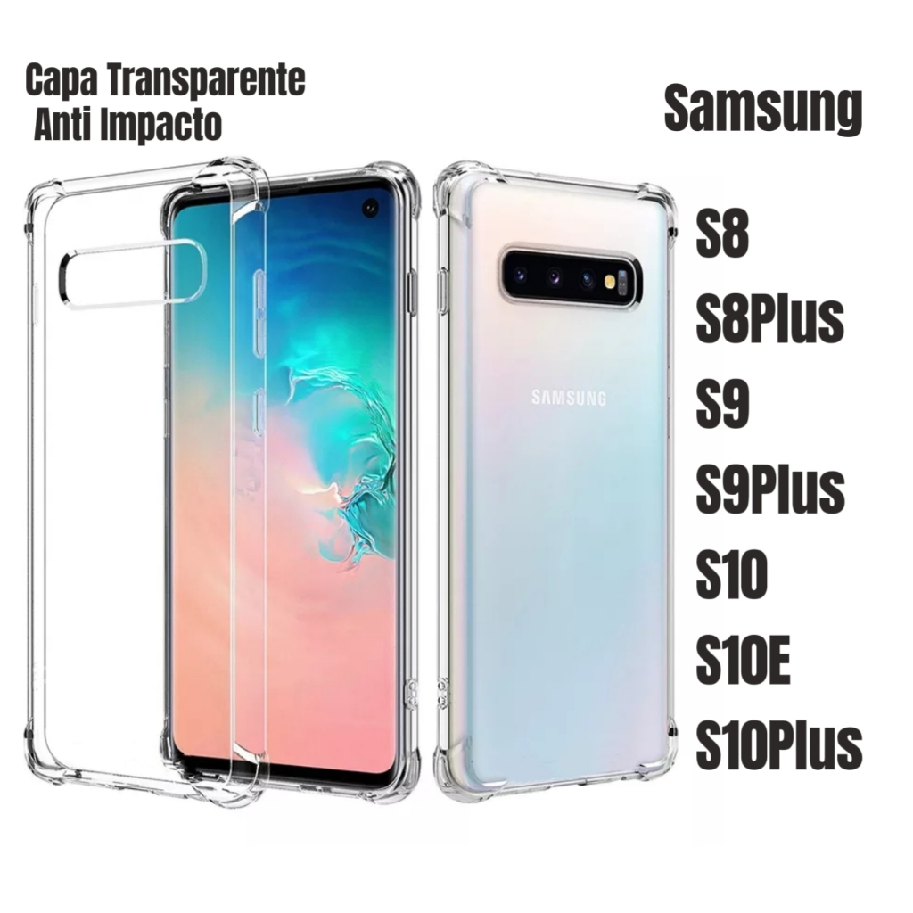 Case Capa Capinha Transparente Anti Impacto Tpu Para Samsung Galaxy S8 S8Plus S9 S9Plus S10 S10E ...