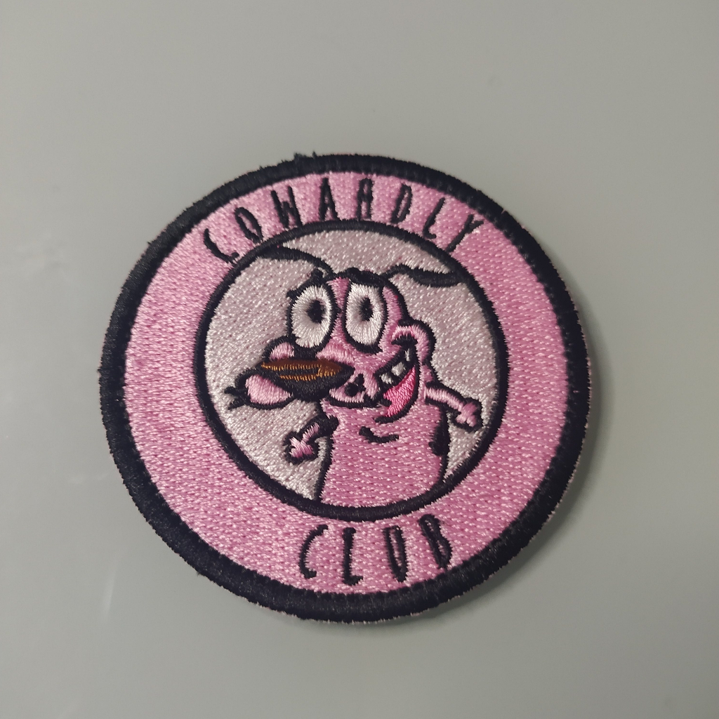 patch bordado cowardy club covarde o cão covarde desenho anime cartoon ...